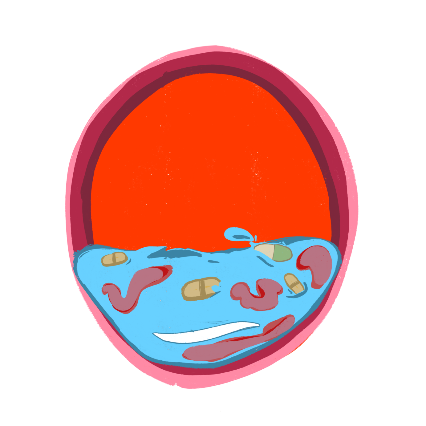 Tummy Face Illustration