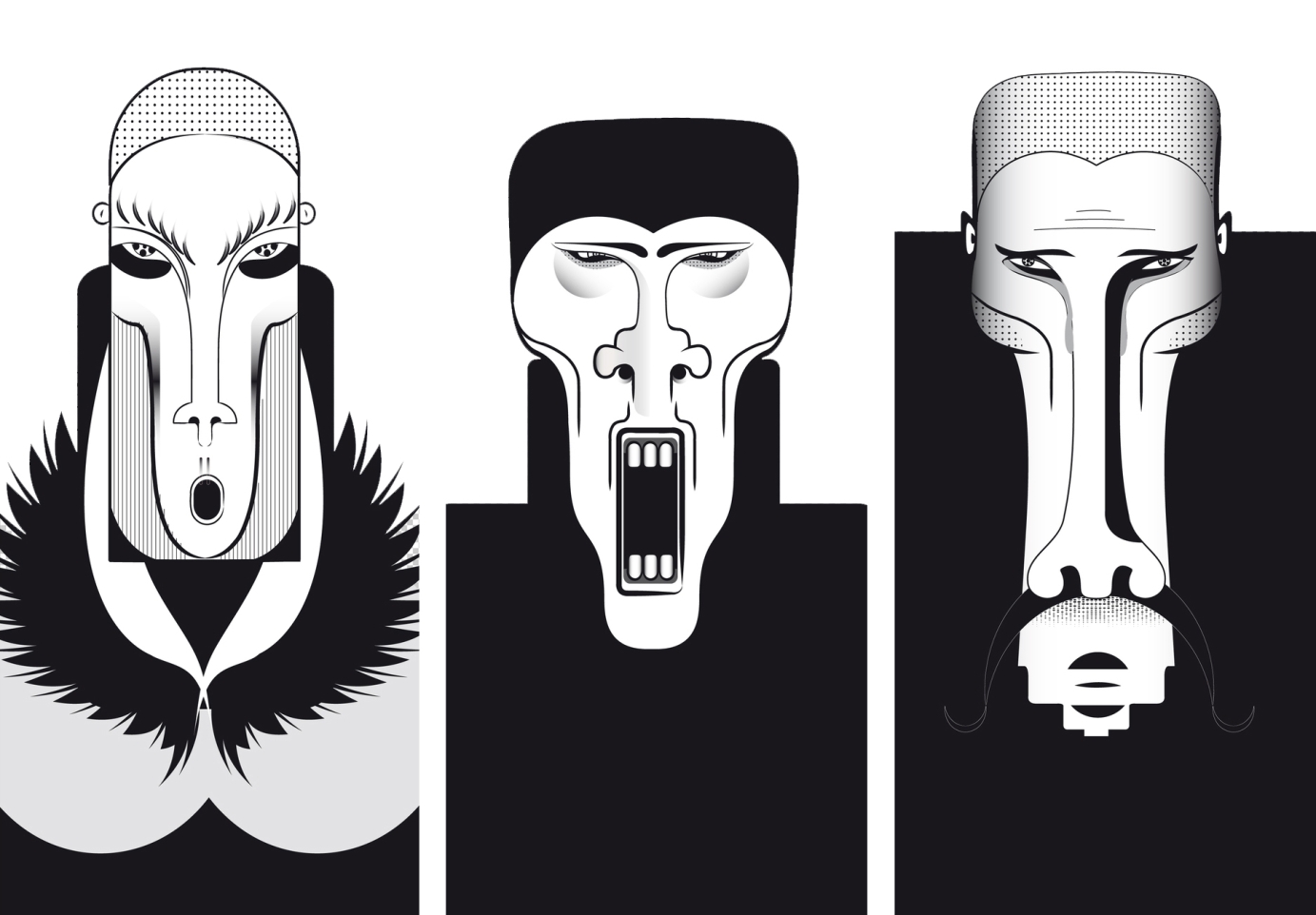 cultural character design illustrations