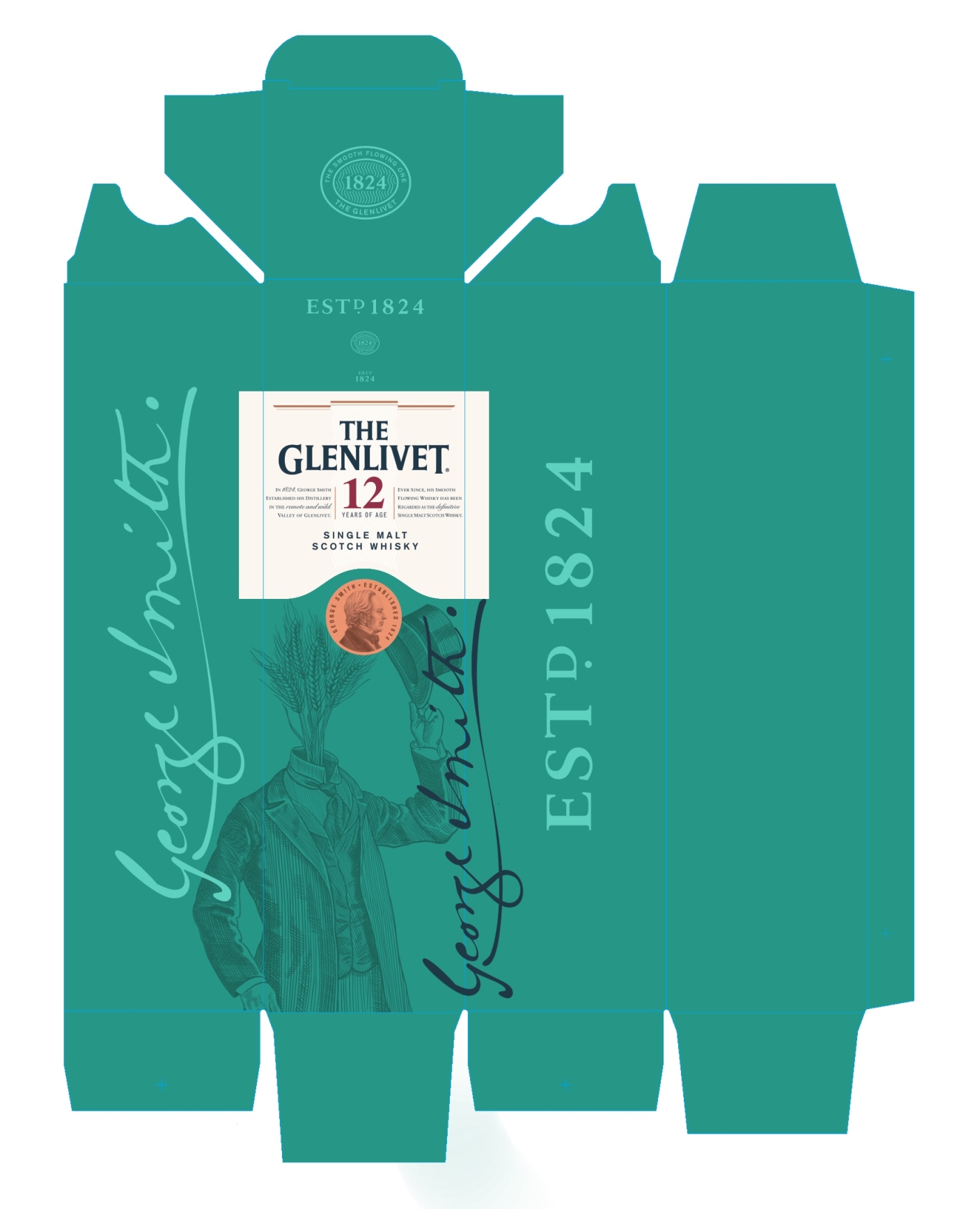 Glenlivet whiskey label design